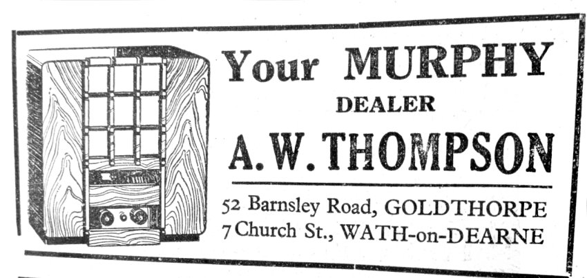A.W. Thompson (advert) | Wath and West Melton